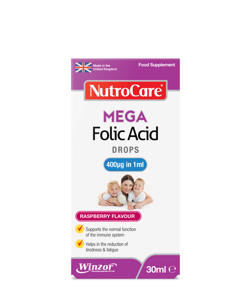 Mega Folic Acid 400µg in 1ml Drops – Winzor Pharmaceuticals